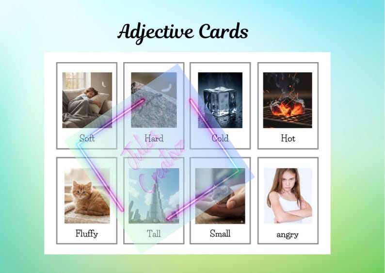 Adjective Picture Cards/ Speech Therapy Flashcards/ Opposites ...