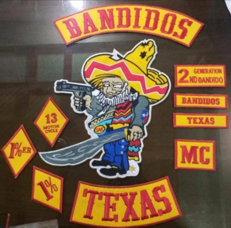 Bandidos MC Nomad Worldwide Texas 1% Embroidery Patch Set of 12 Iron on ...