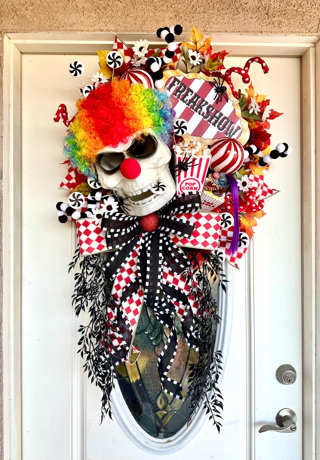 Spooky Clown Halloween Wreath: Light-up Circus Freak Show - Etsy