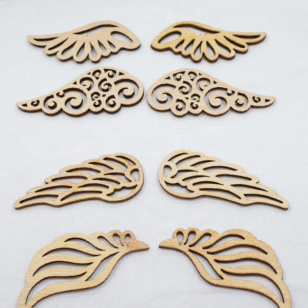 Wooden Angel Ornament Set - Etsy