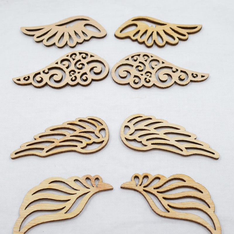 Wooden Angel Ornaments Set - Etsy