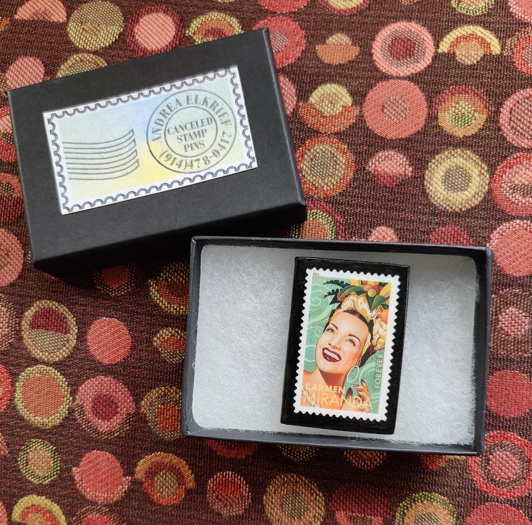 Carmen Miranda Postage Stamp Pin - Etsy