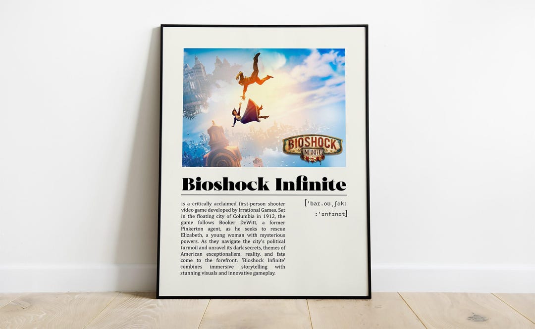 Bioshock Infinite Poster | Minimalist Game | Vintage Retro Art Print ...