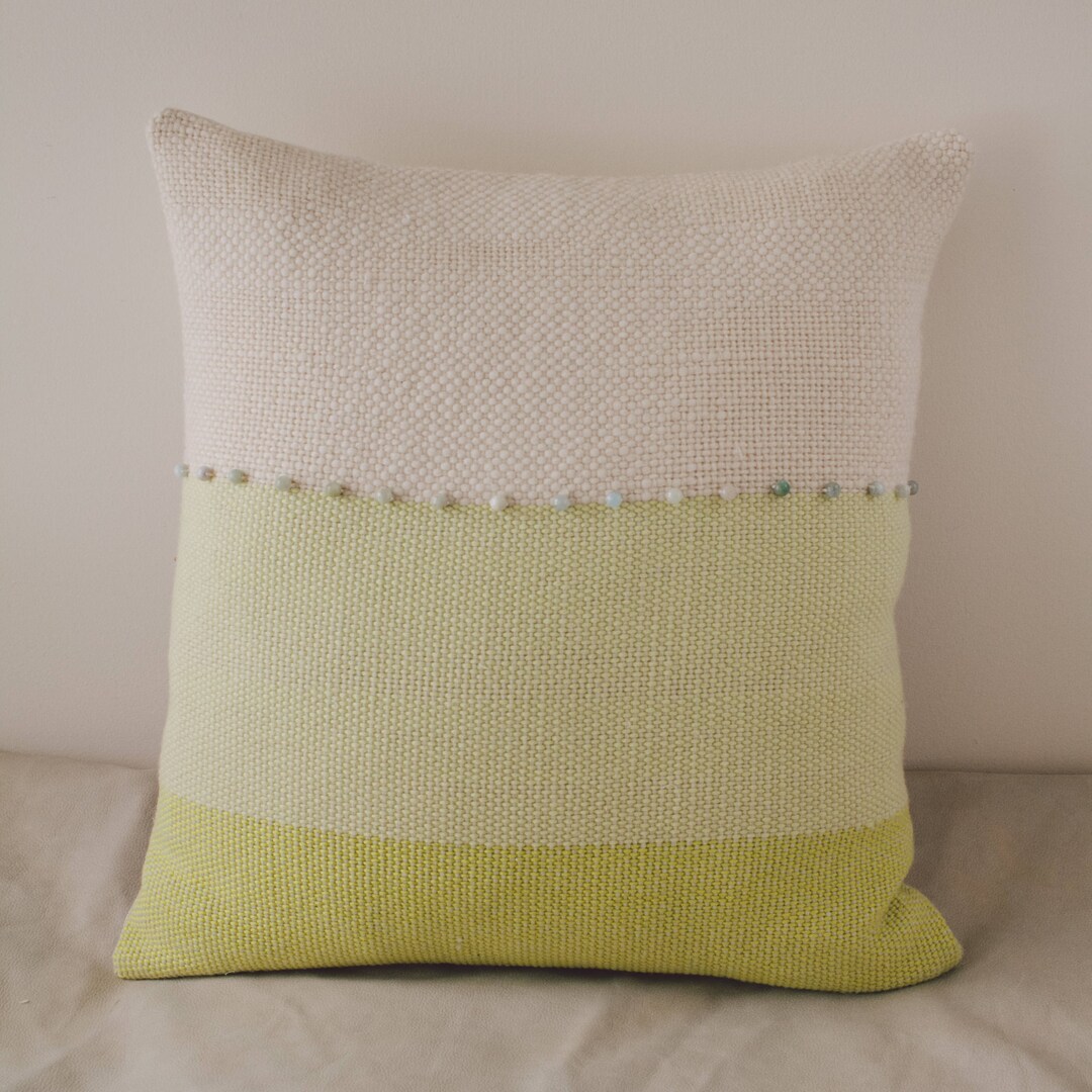 LAUREL Throw Pillow Handmade Artisan Woven Textile Art Bespoke Home ...
