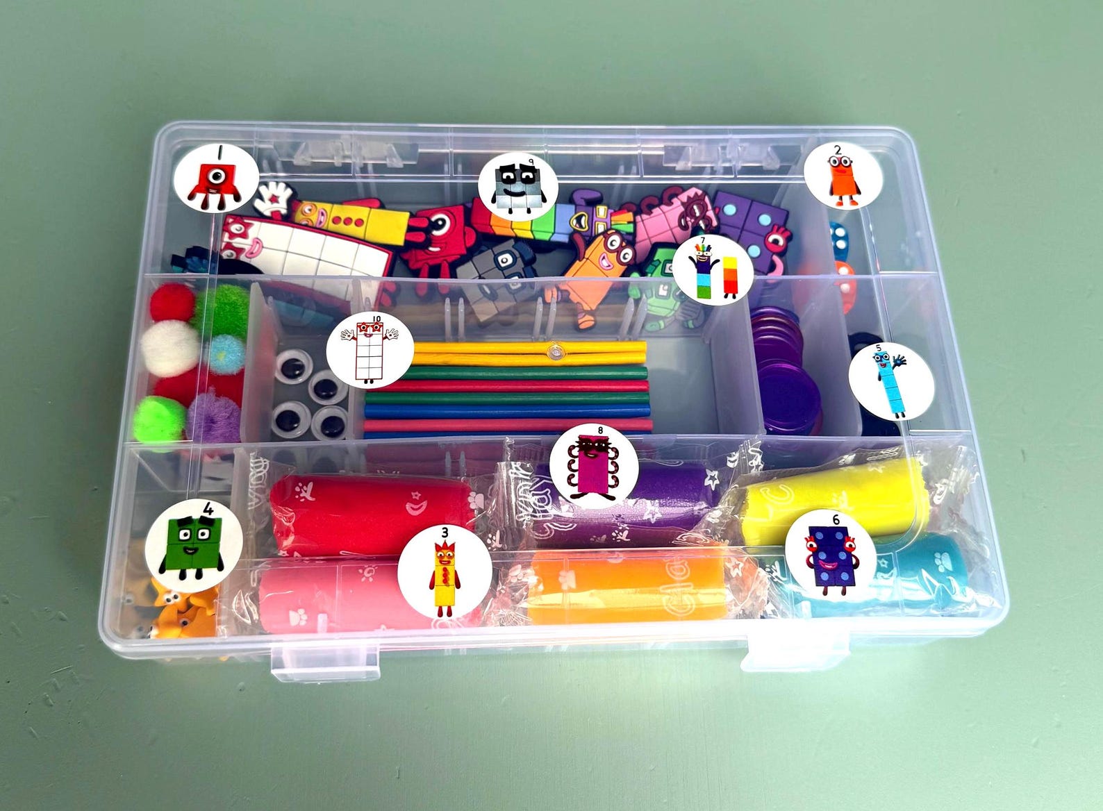 Numberblock Maths Play Dough Sensory Kit (early Years Educational ...