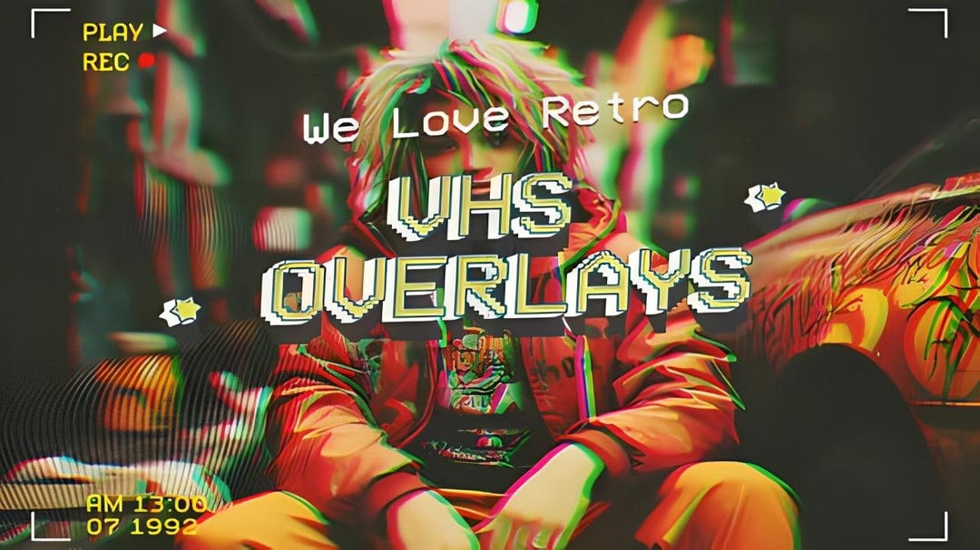 Retro VHS Glitch Overlays - Analog Video Effects for Premiere Pro ...
