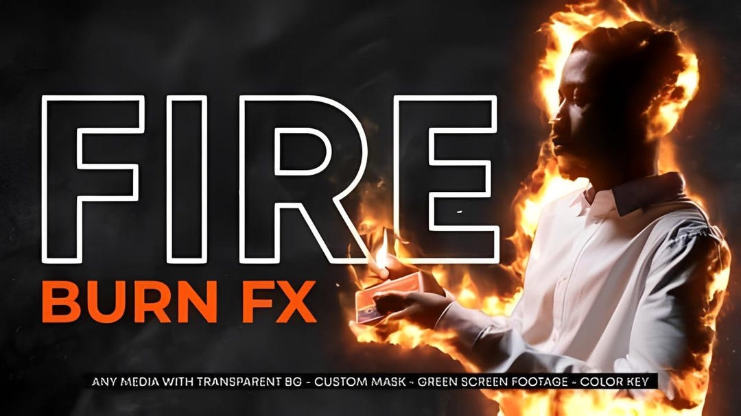 Davinci Resolve Fire Burn FX Macro • Logo, Green Screen Animation ...