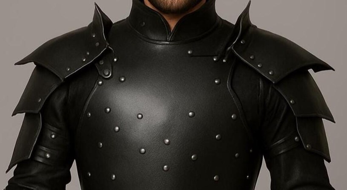 Black Medieval Plate Armor | Authentic Riveted Steel Design With ...