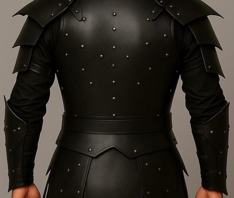 Black Medieval Plate Armor | Authentic Riveted Steel Design With ...