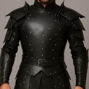 Black Medieval Plate Armor | Authentic Riveted Steel Design With ...