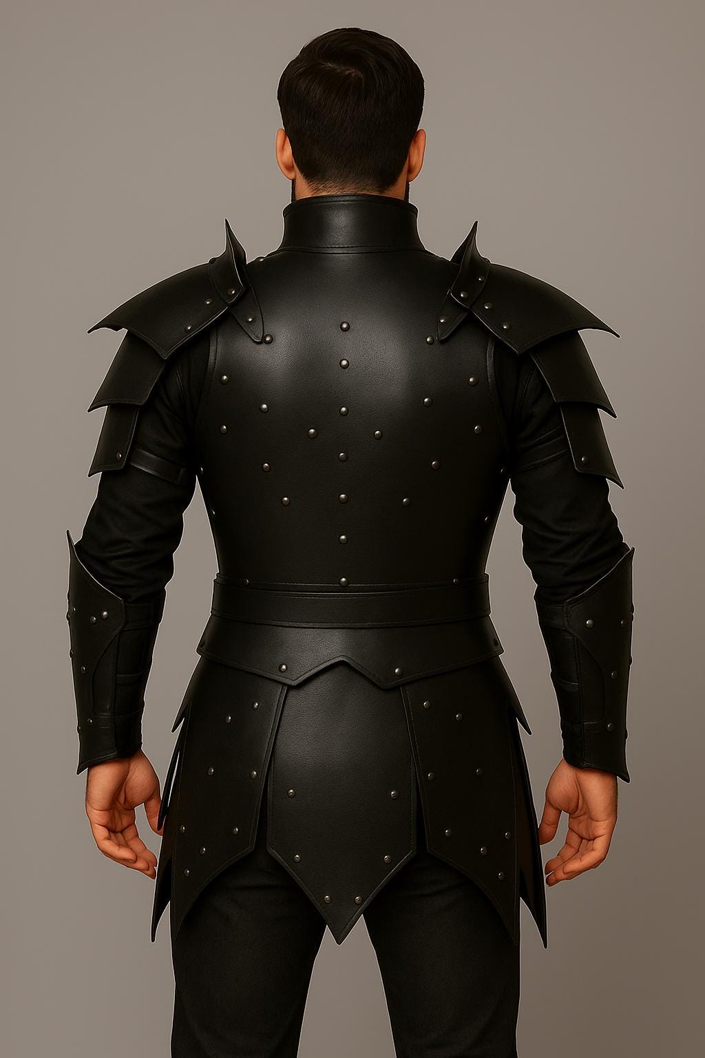 Black Medieval Plate Armor | Authentic Riveted Steel Design With ...