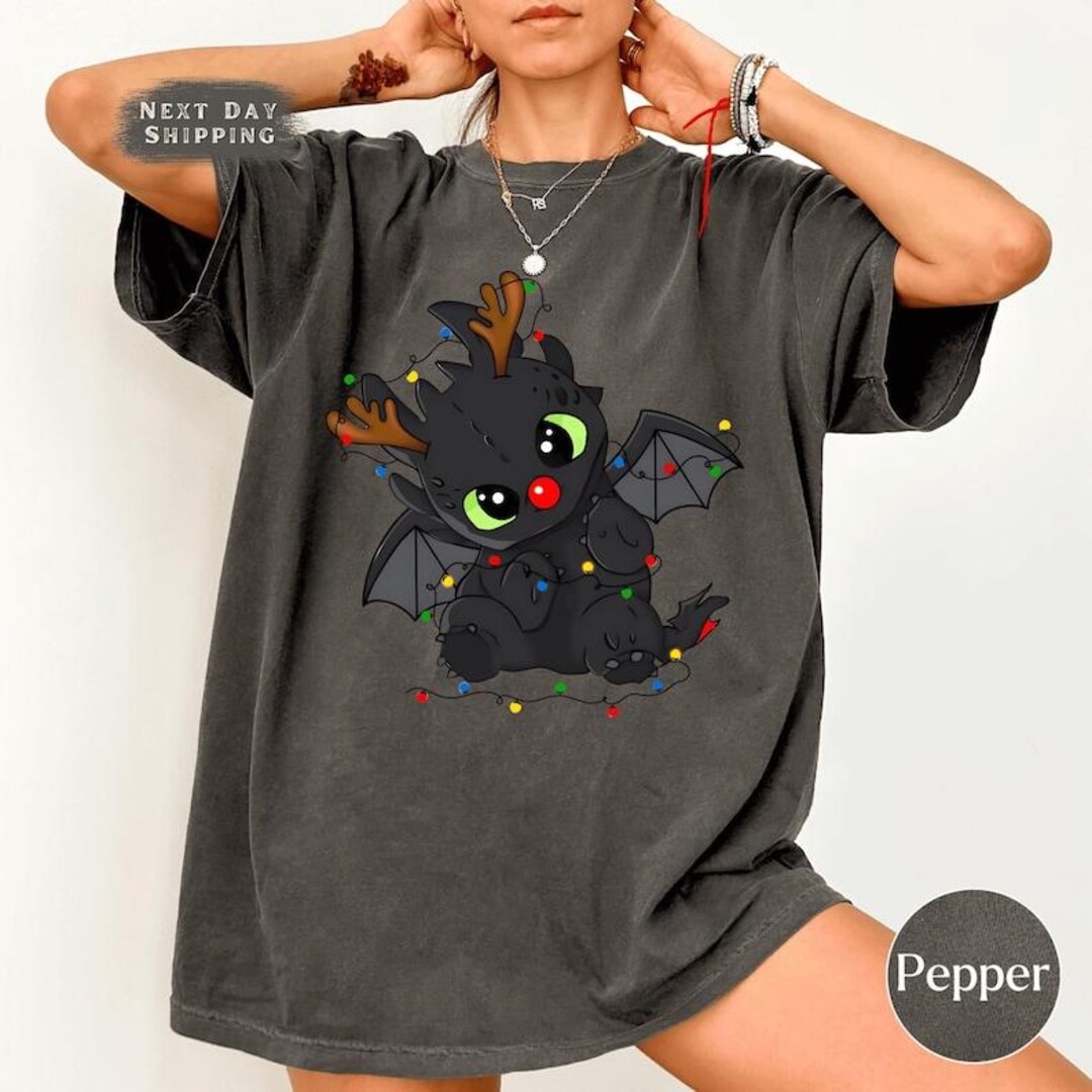 Christmas Toothless Comfort Colors Sweatshirt, Funny Holiday Dragon ...