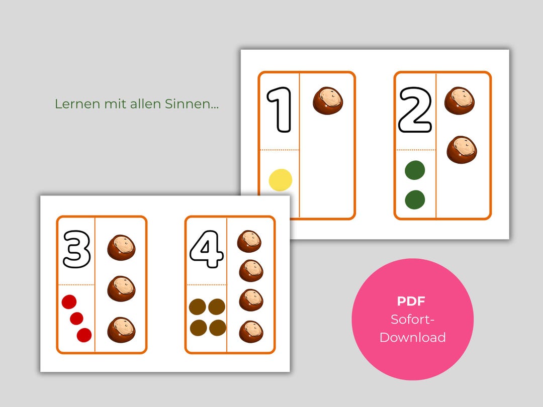 Number Learning Game for Children (PDF) | Learn Numbers 1-10 With ...