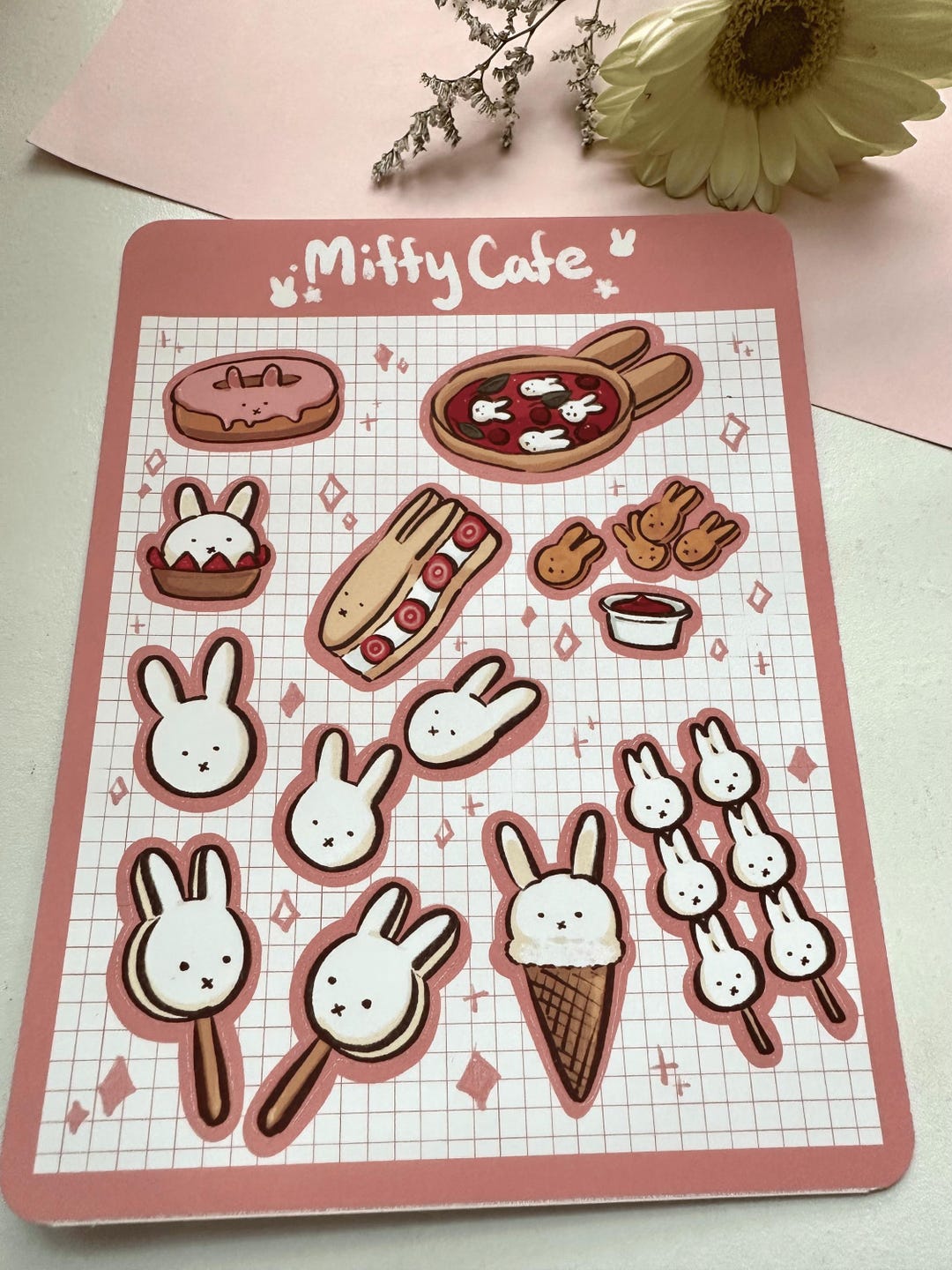 Miffy Cafe Sheet | Sticker Sheet for Bullet Journal, Calendars, Laptop ...