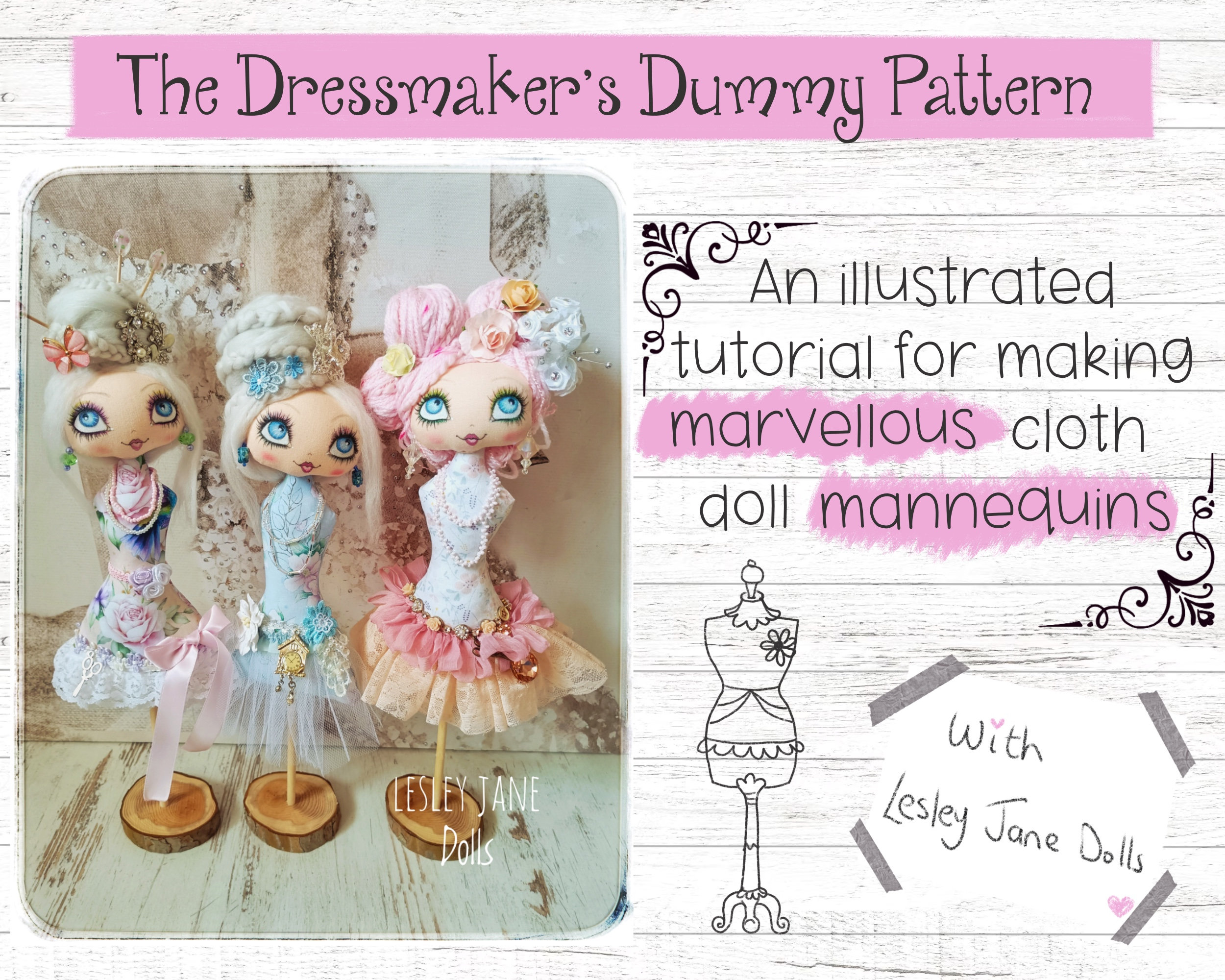 Instant Digital Download - the Mannequin Pattern PDF Tutorial Class ...