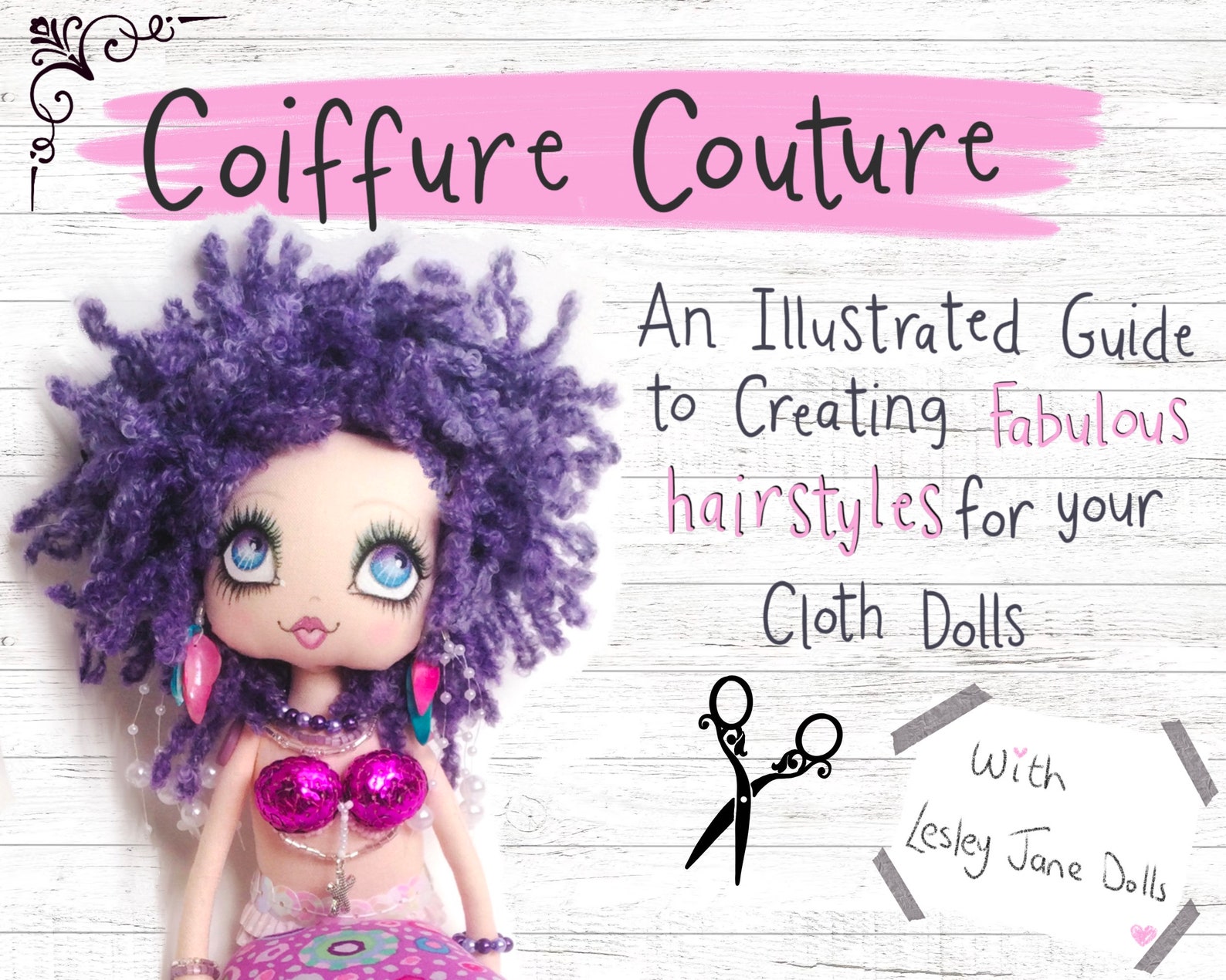 Instant Digital Download - Cloth Doll Hair PDF Tutorial Class ...