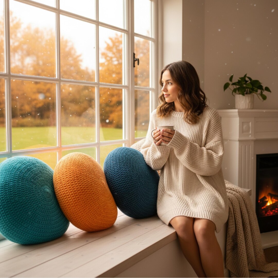 Easy Round Crochet Pillow Pattern: Beginner-friendly Pillow (PDF ...