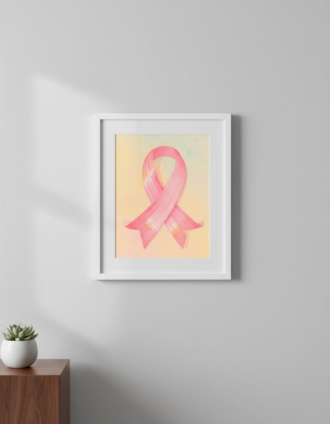 Breast Cancer Awareness Pink Ribbon Print • Hope Wall Art • October ...