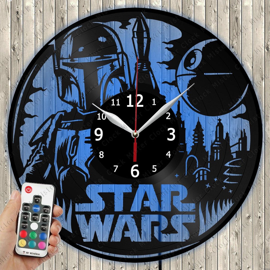 Star Wars Clock Vinyl Record Wall Clock Movie Clock Art Decor Home ...
