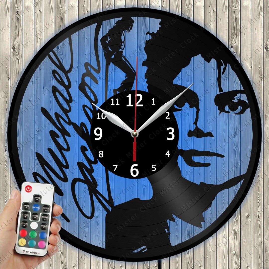 Michael Jackson Clock Vinyl Record Wall Clock King of Pop Music Art ...