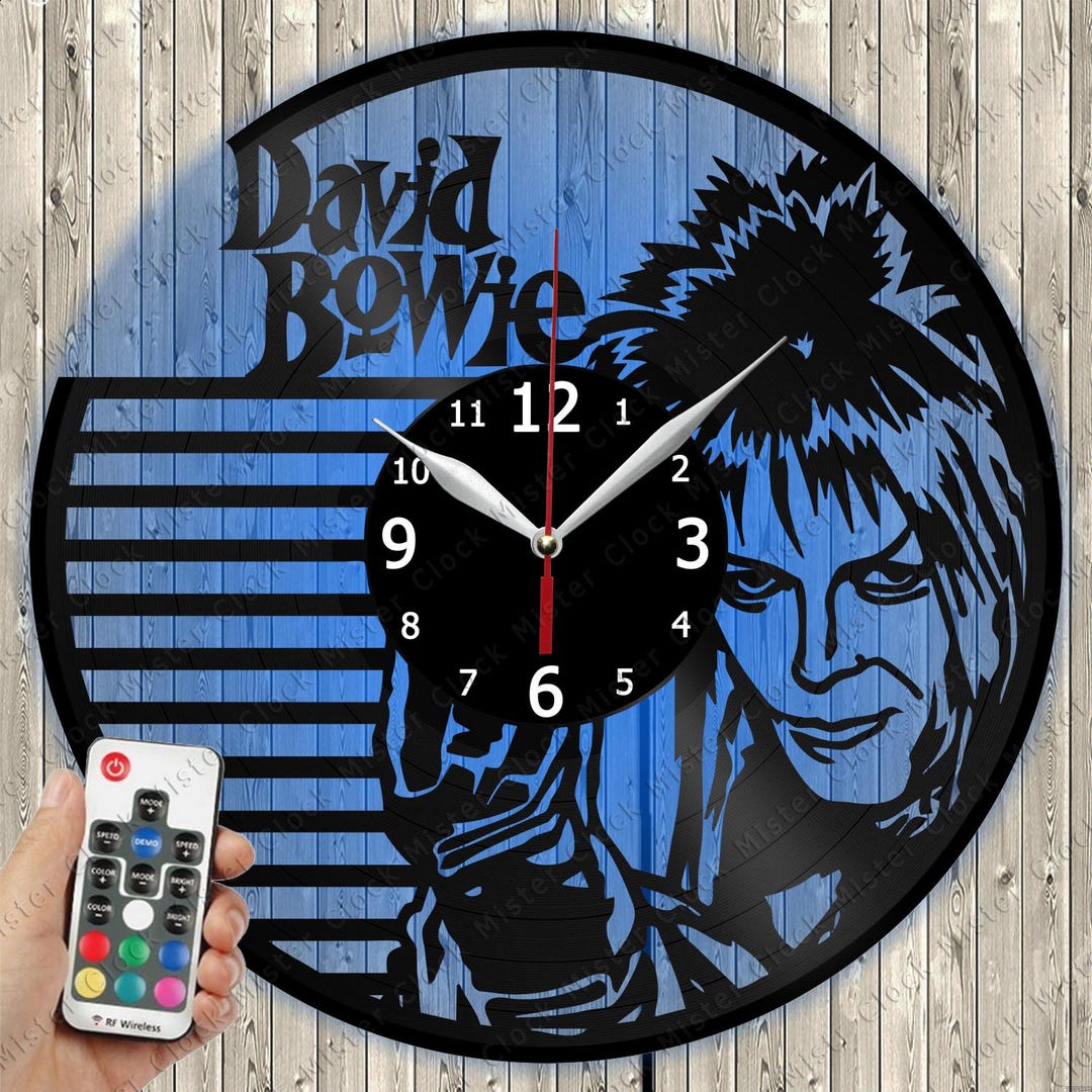 David Bowie Clock Vinyl Record Wall Clock Music Clock Art Decor Home ...