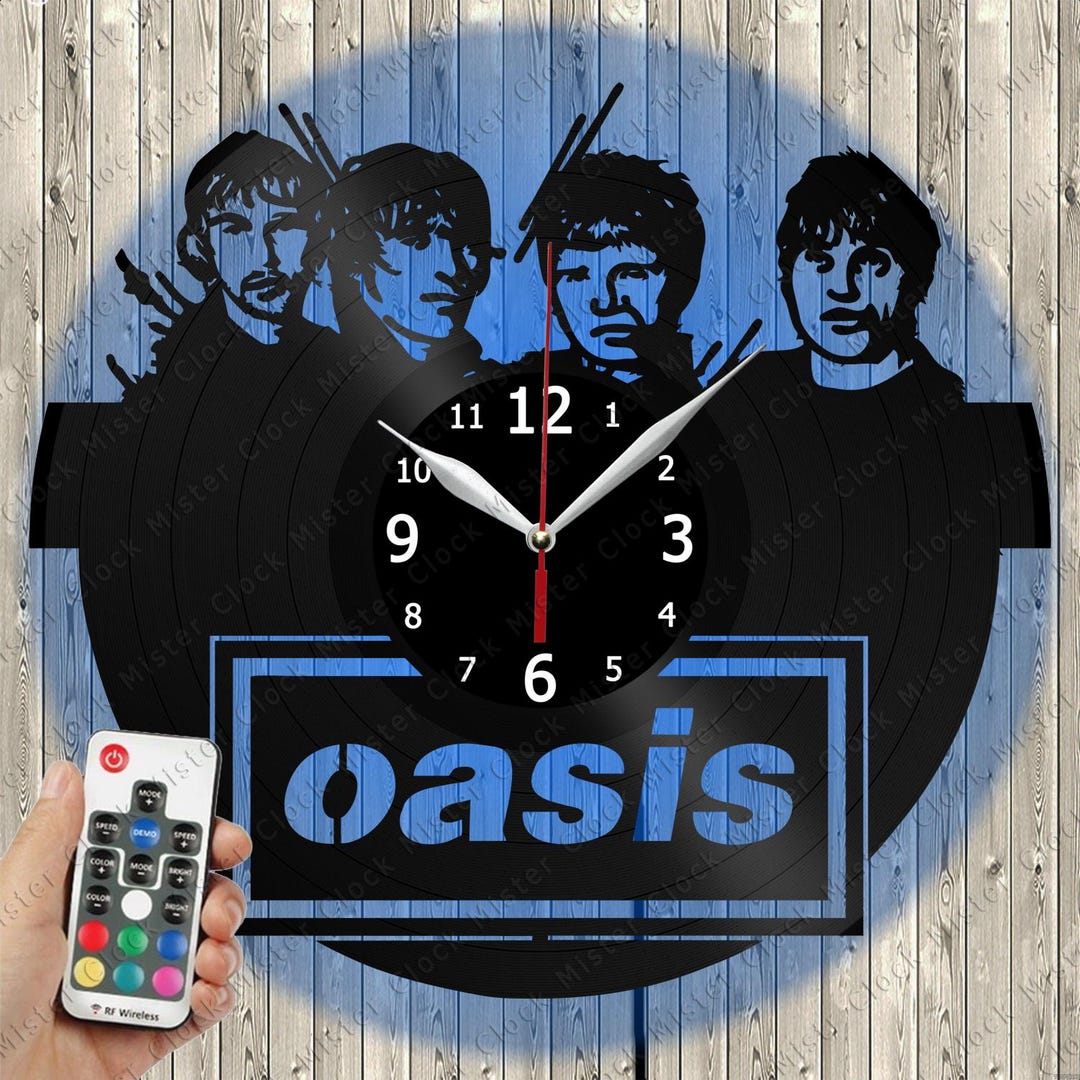 Oasis Clock Vinyl Record Wall Clock Rock Music Art Home Decor Original ...