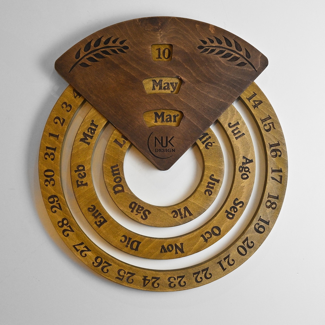 Personalized Wooden Perpetual Calendar, Home Decor, Gift for Family ...