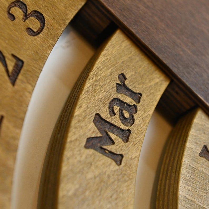 Personalized Wooden Perpetual Calendar, Home Decor, Gift for Family ...
