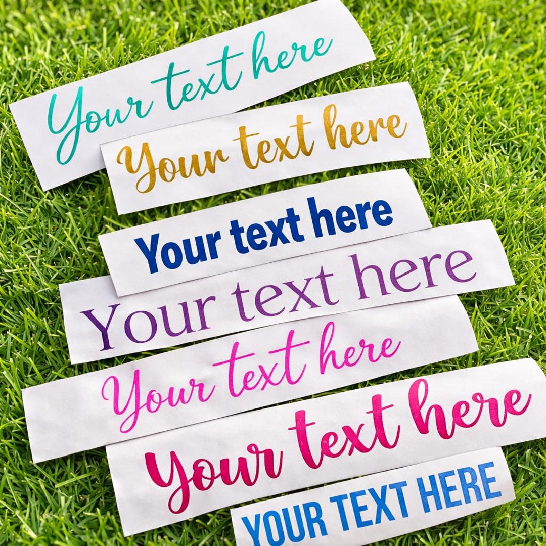 Custom Vinyl Decals – Personalized Text Stickers for Cars, Laptops ...