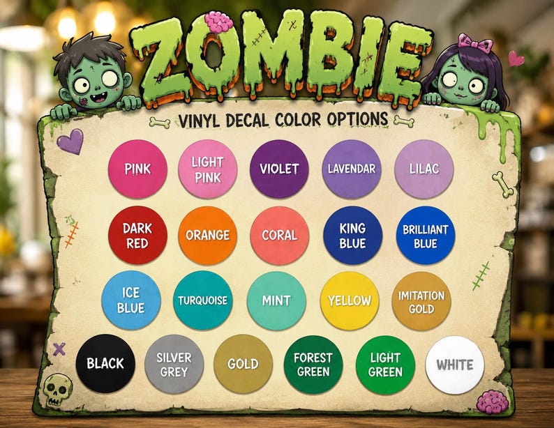 Zombie Family Decals | Spooky Horror Car Window Stickers, Halloween ...