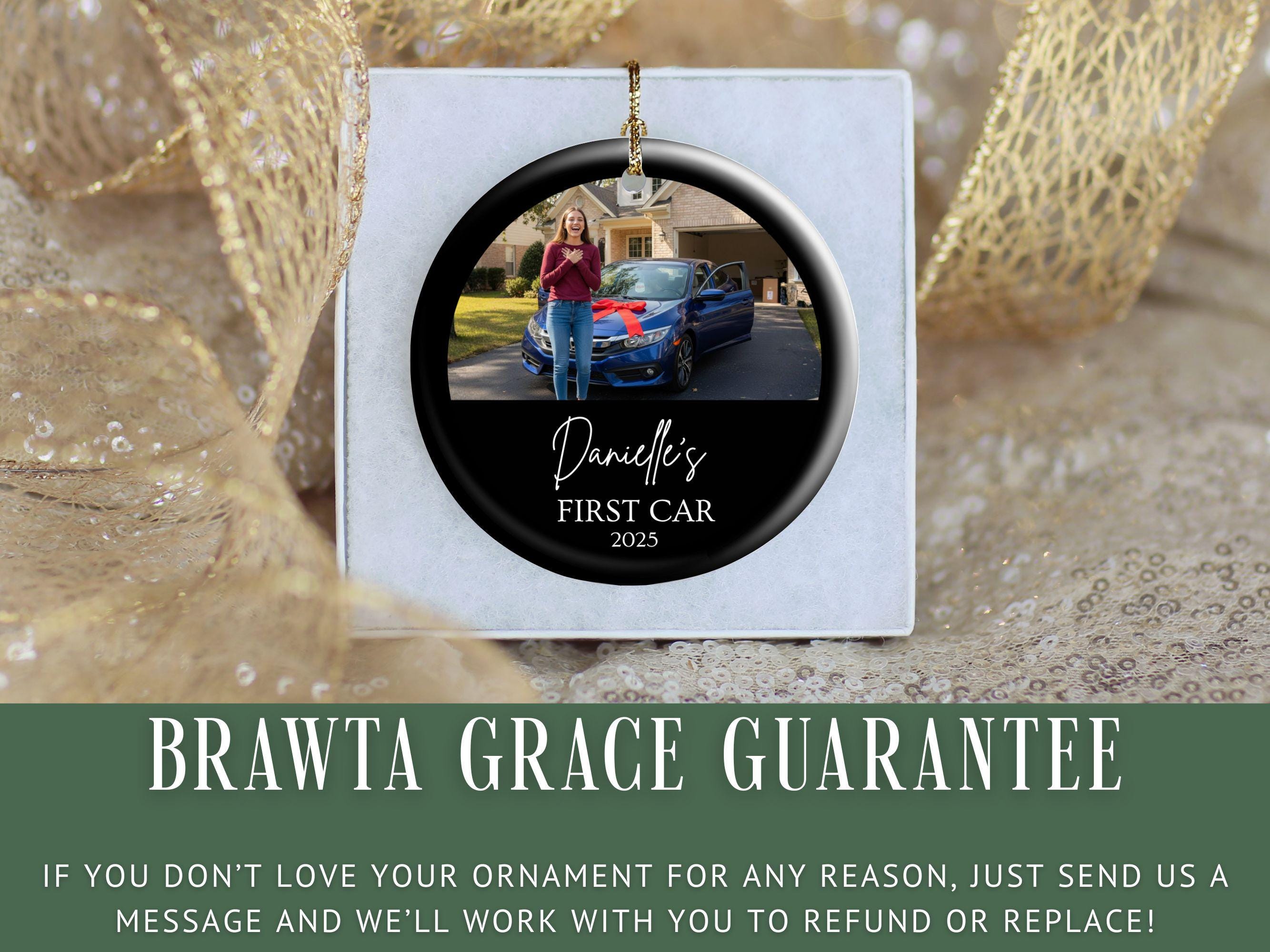 Personalized My First Car Ornament, Custom First Car Christmas Ornament ...