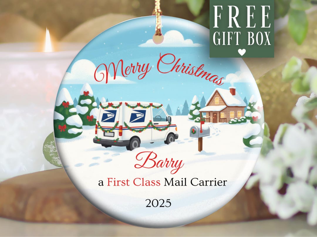 Personalized Postal Worker Ornament, Mail Carrier Christmas Gift, USPS ...