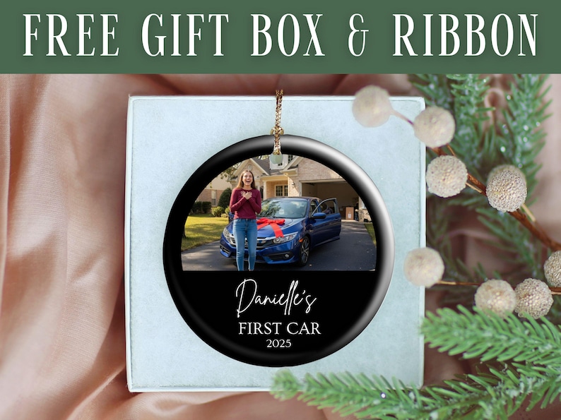 Personalized My First Car Ornament, Custom First Car Christmas Ornament ...