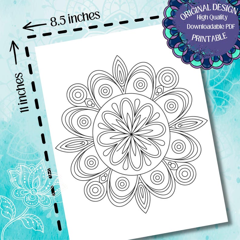 Easy Mandala Designs for Adults, 100 Bold Relaxation Pages PDF - Etsy
