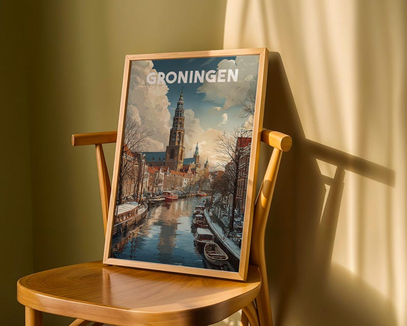 Groningen Travel Poster | Groningen Wall Art | Netherlands City Print ...