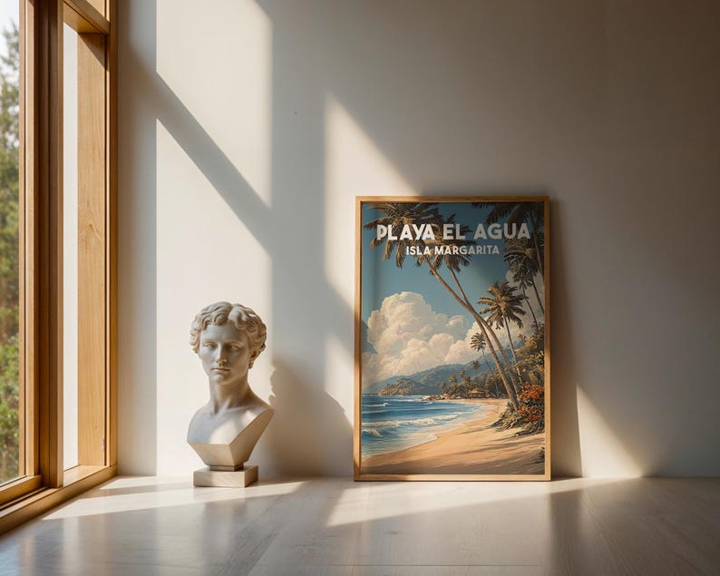 Playa El Agua Isla Margarita Poster | Venezuela Caribbean Beach Wall ...
