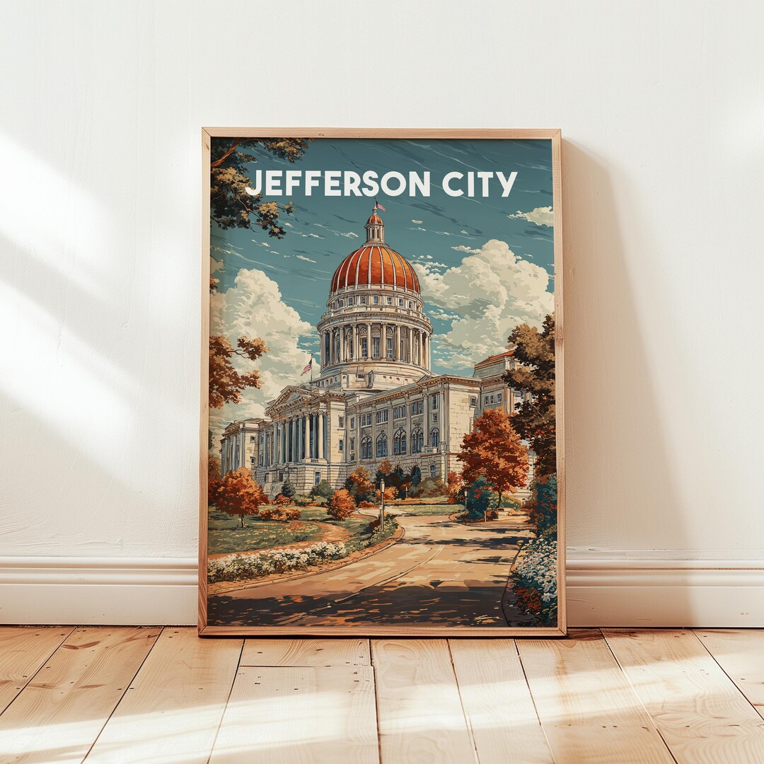 Jefferson City Missouri Poster | United States Capital Travel Print ...