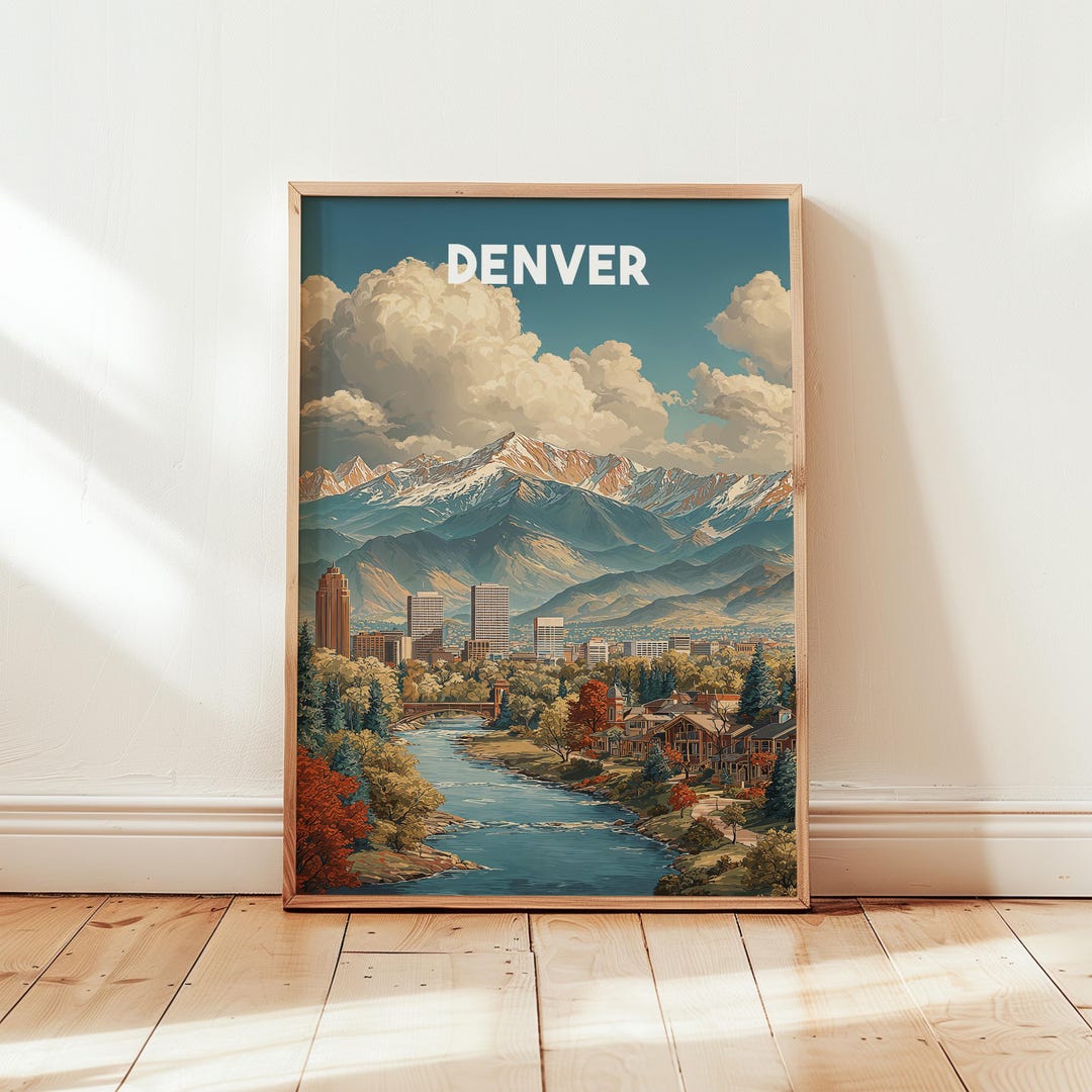 Denver Colorado Poster | United States Capital Travel Print | Vintage ...