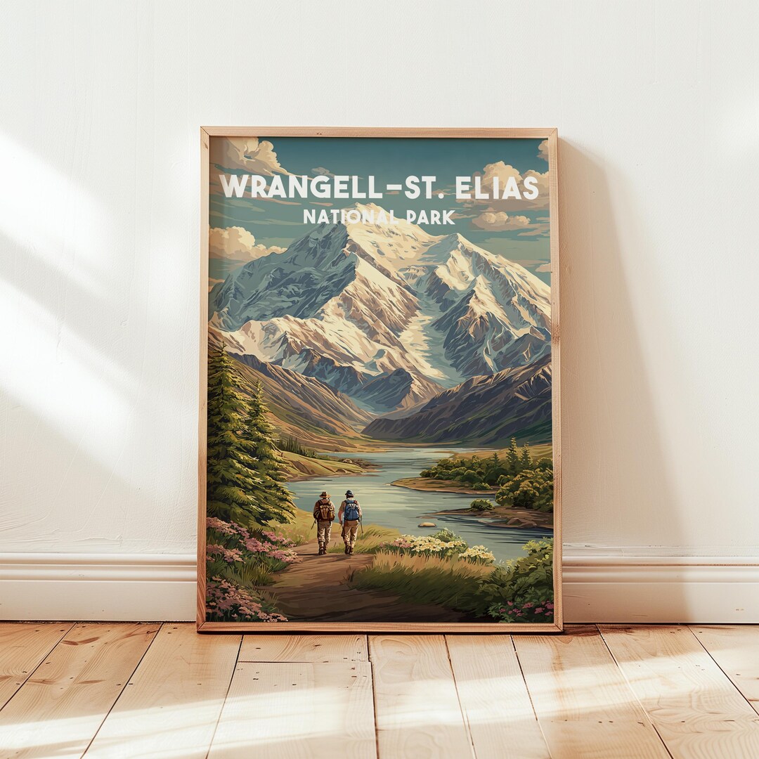 Wrangell-st. Elias National Park Poster | Vintage Travel Wall Art ...