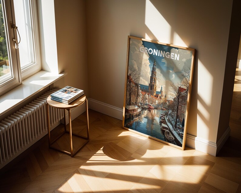 Groningen Travel Poster | Groningen Wall Art | Netherlands City Print ...