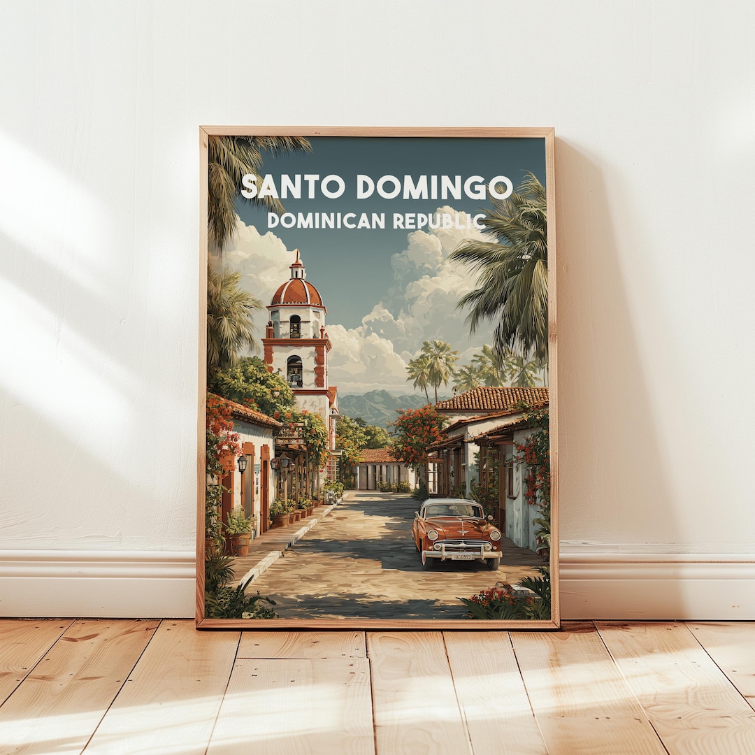 Santo Domingo Dominican Republic Poster | Caribbean City Wall Art Print ...