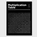 Printable Multiplication Table - Downloadable Educational Black and ...