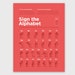 Sign the Language Red Poster Digital and Printable American Sign ...