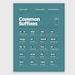 Common Suffixes Teal Poster - Digital and Printable List of Suffix ...