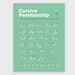 Preschool Alphabet Green Posters - Educational Cursive Alphabets and ...