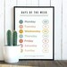 Simple Day of the Week Poster Digital and Printable Monday - Etsy