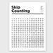 Simple Skip Counting Poster - Educational Black and White Chart for ...