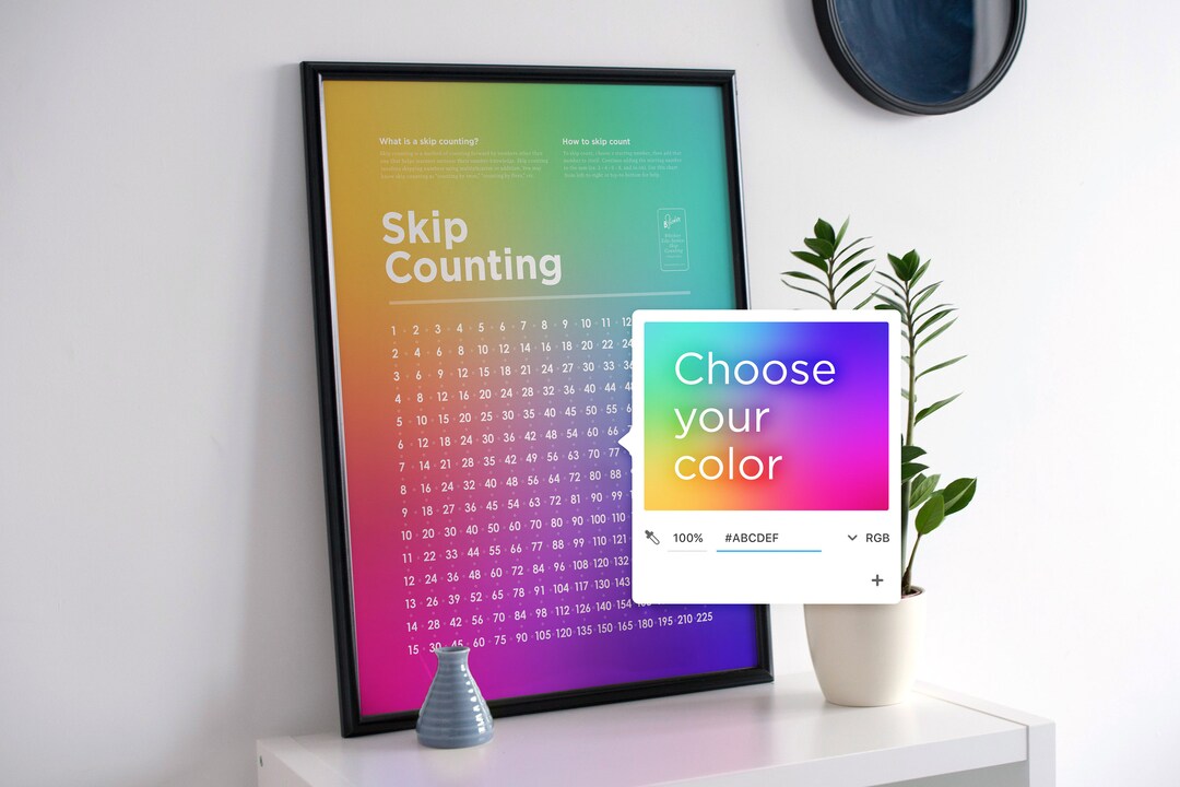 Simple Skip Counting Poster - Personalise Colour Printable Learning ...