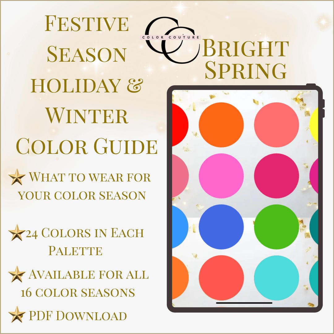 Bright Spring Color Analysis Guide PDF • Best Holiday Colors for ...