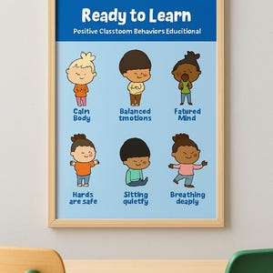 Ready to Learn – Positive Classroom Behaviors Educational Poster - Etsy